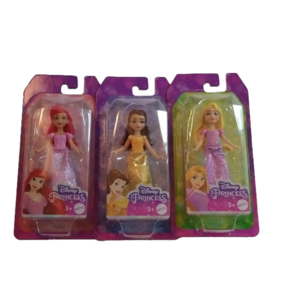 Disney | Toys | Disney Princess Ariel Belle Rapunzel Mini Dolls Set Of ...